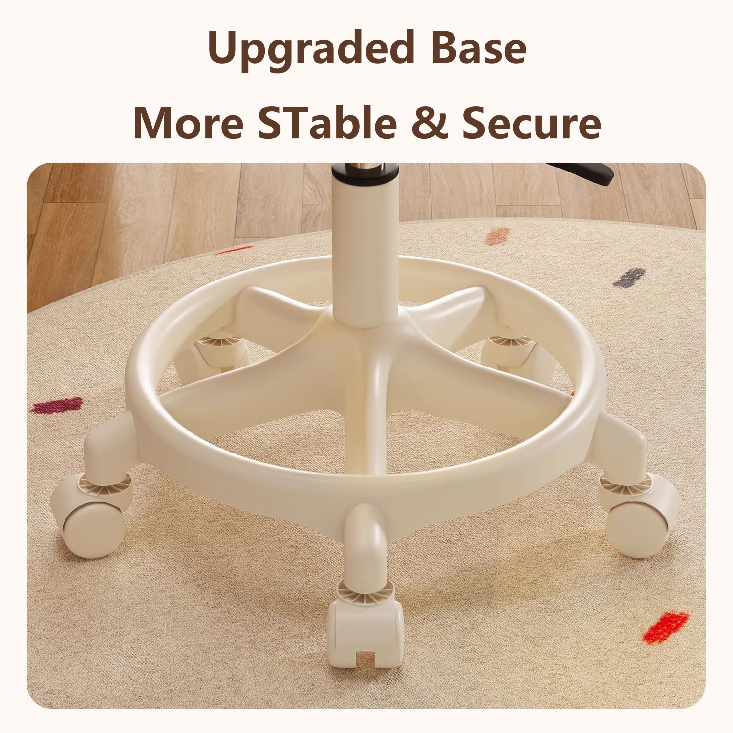 🇸🇬Ready Stock🚚 Round Chair Stool Rotating Chair with Wheels Adjustable ...