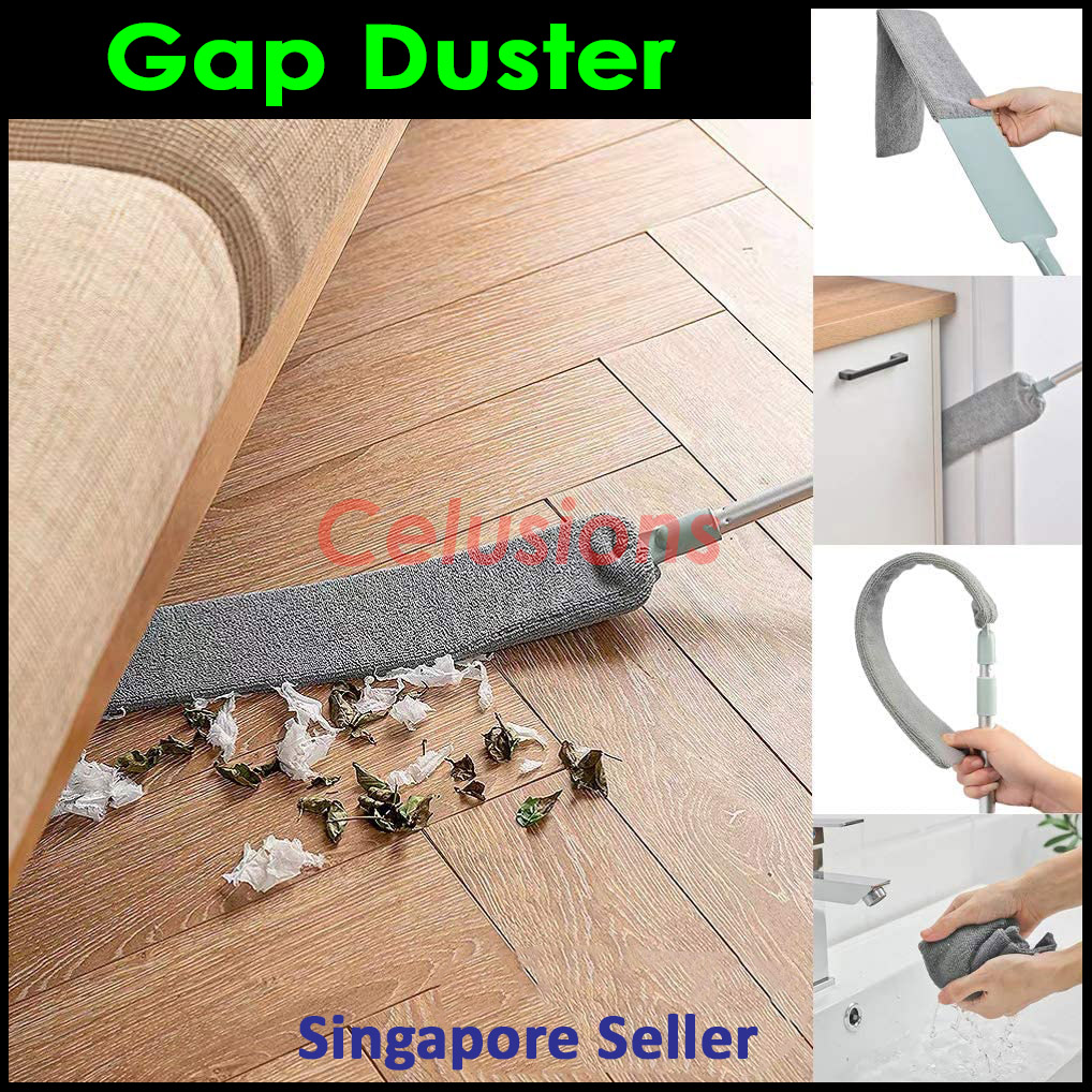 【SG Seller】⭐Extendable Gap Duster ⭐ Bendable Sweeper Broom Microfiber ...