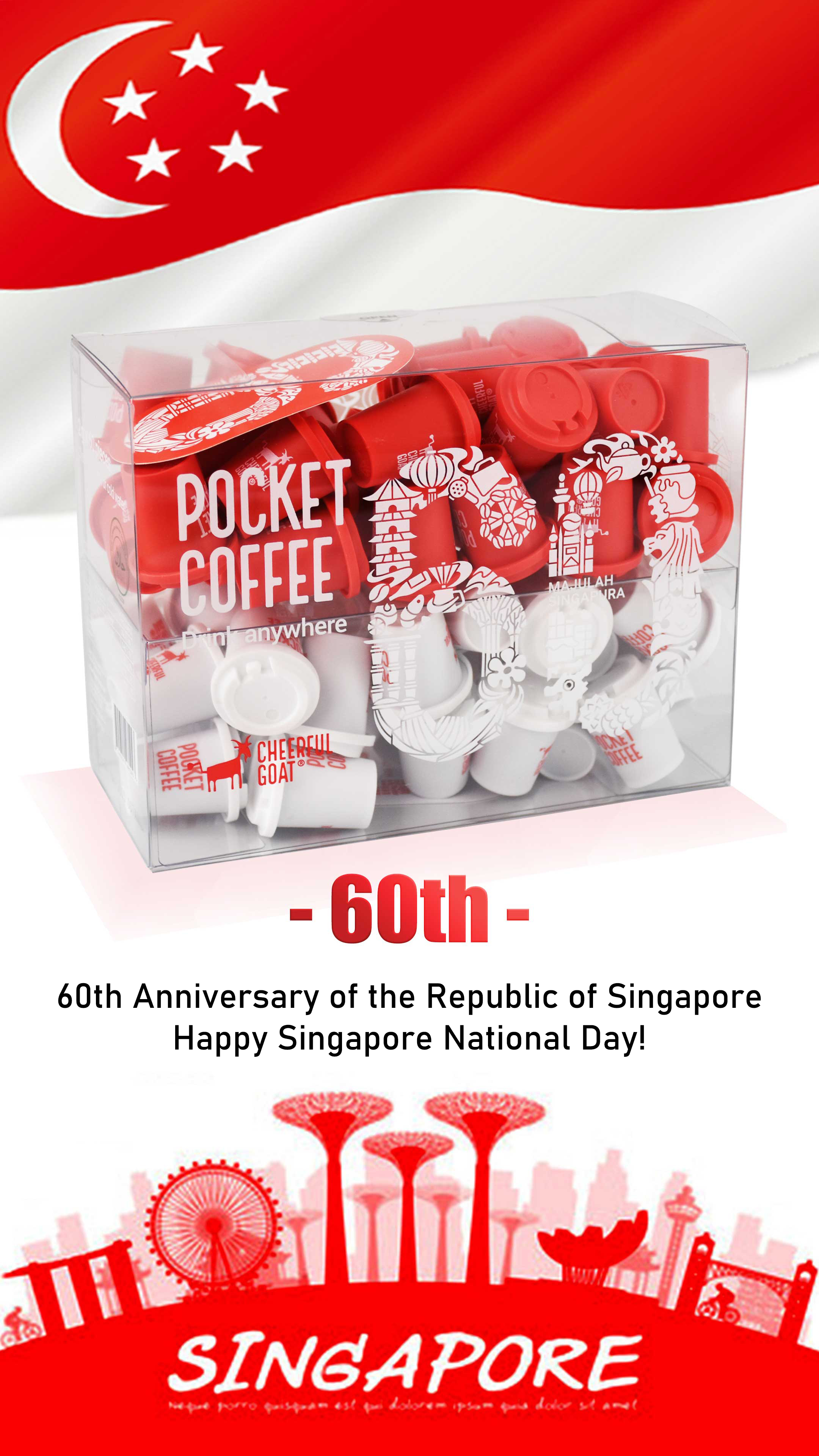 [SG60] Freeze Dried Coffee CheerfulGoat’s SG60 Commemorative Pocket ...