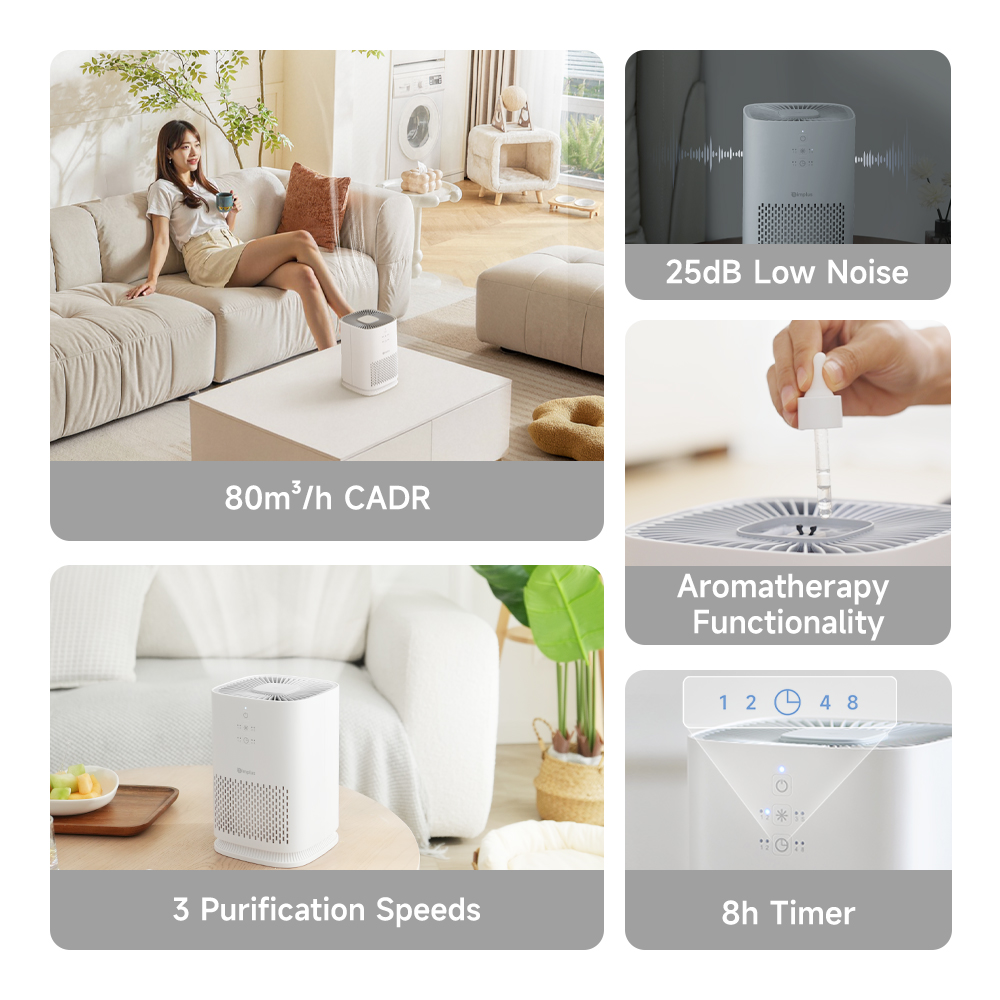 Simplus Air Purifier | 80m³/h CADR | Aromatherapy Function | Removes ...