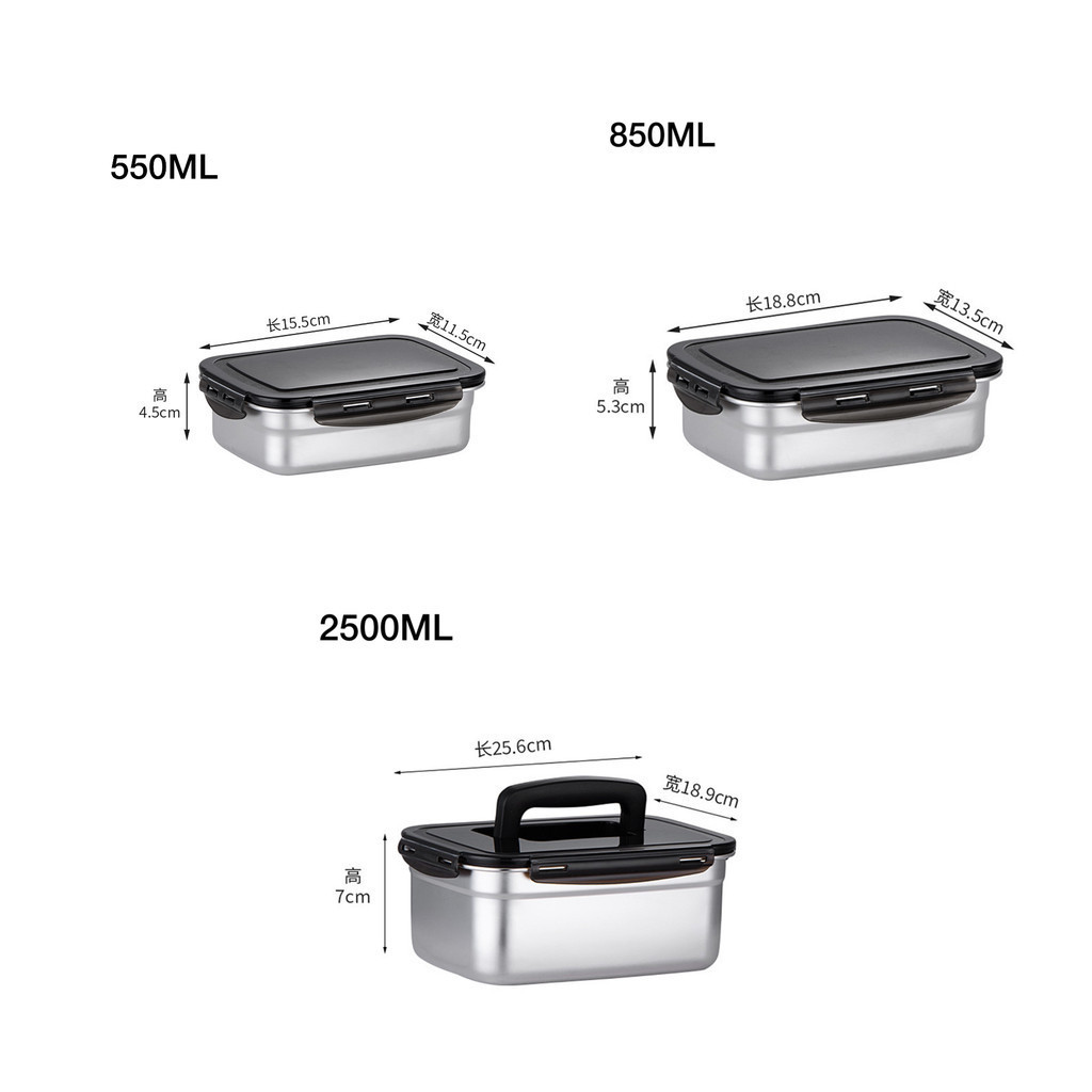 (FOREVER PREMIUM) Stainless Steel Tupperware Box Lunchbox Leak Proof ...