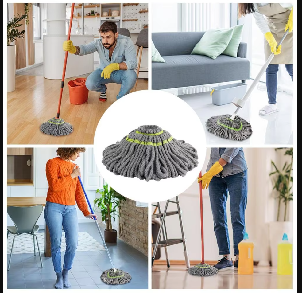 Self Wringing Mop Wash Floor Squeeze Lazy Spin And Go Home Help Wet Dry ...