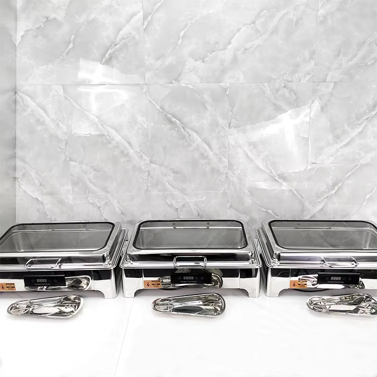 SG in Stock 11L Buffet Set 1/2/3 Plates Container Food Warmer With ...