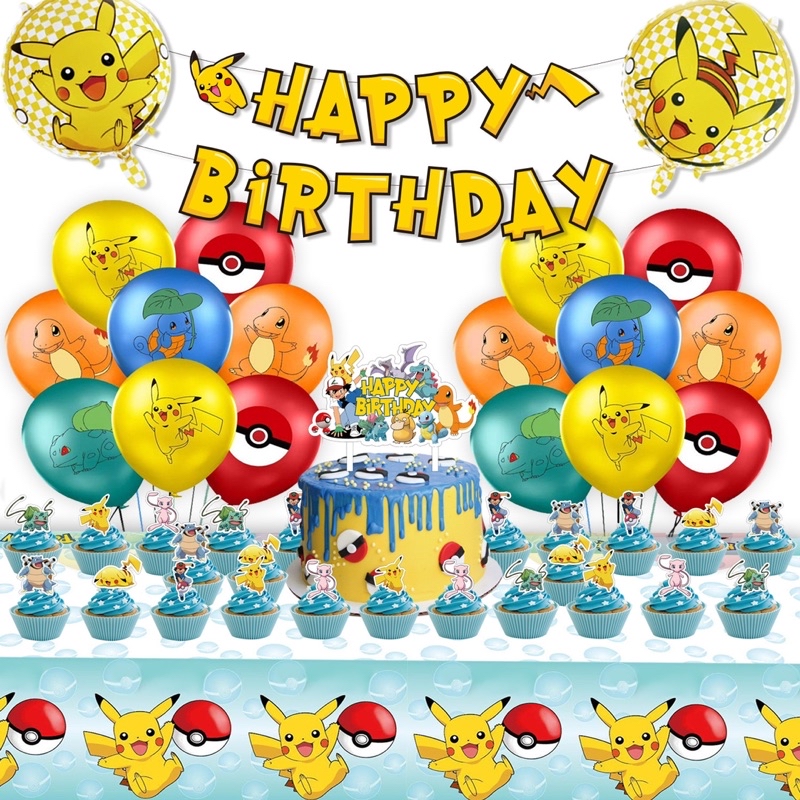💢SG SELLER💢 Birthday Set Cinnamoroll birthday set pokemon birthday set ...