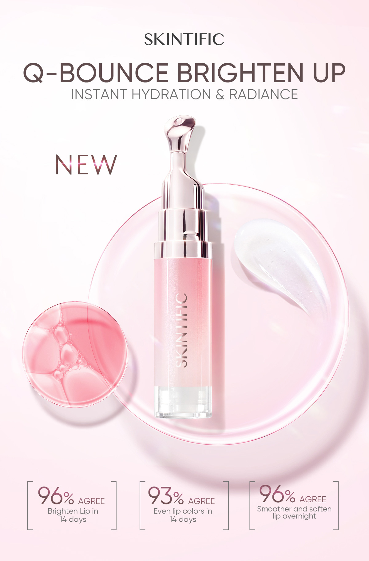 [Best Seller] SKINTIFIC Peptide Brightening Lip Serum Lip Balm Lip ...