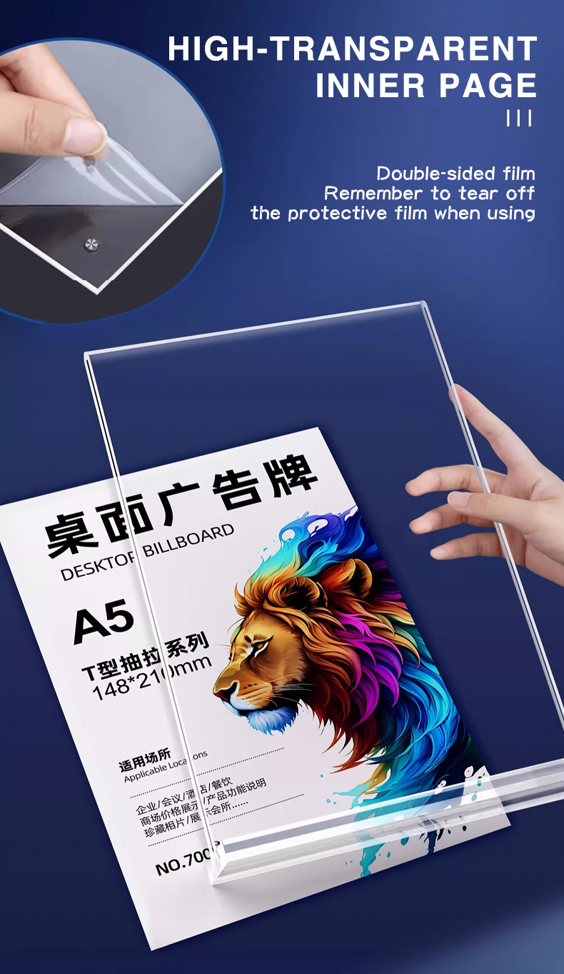 [SG Stock] Brand new A4 / A5 acrylic T-shaped double-sided transparent ...