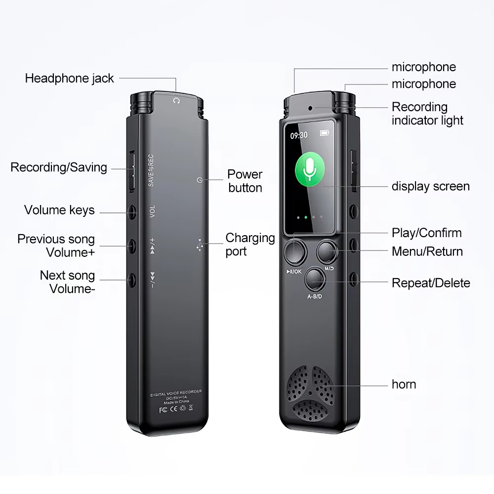 2025 New Digital Voice Recorder Voice Activated Audio Recording Noise ...