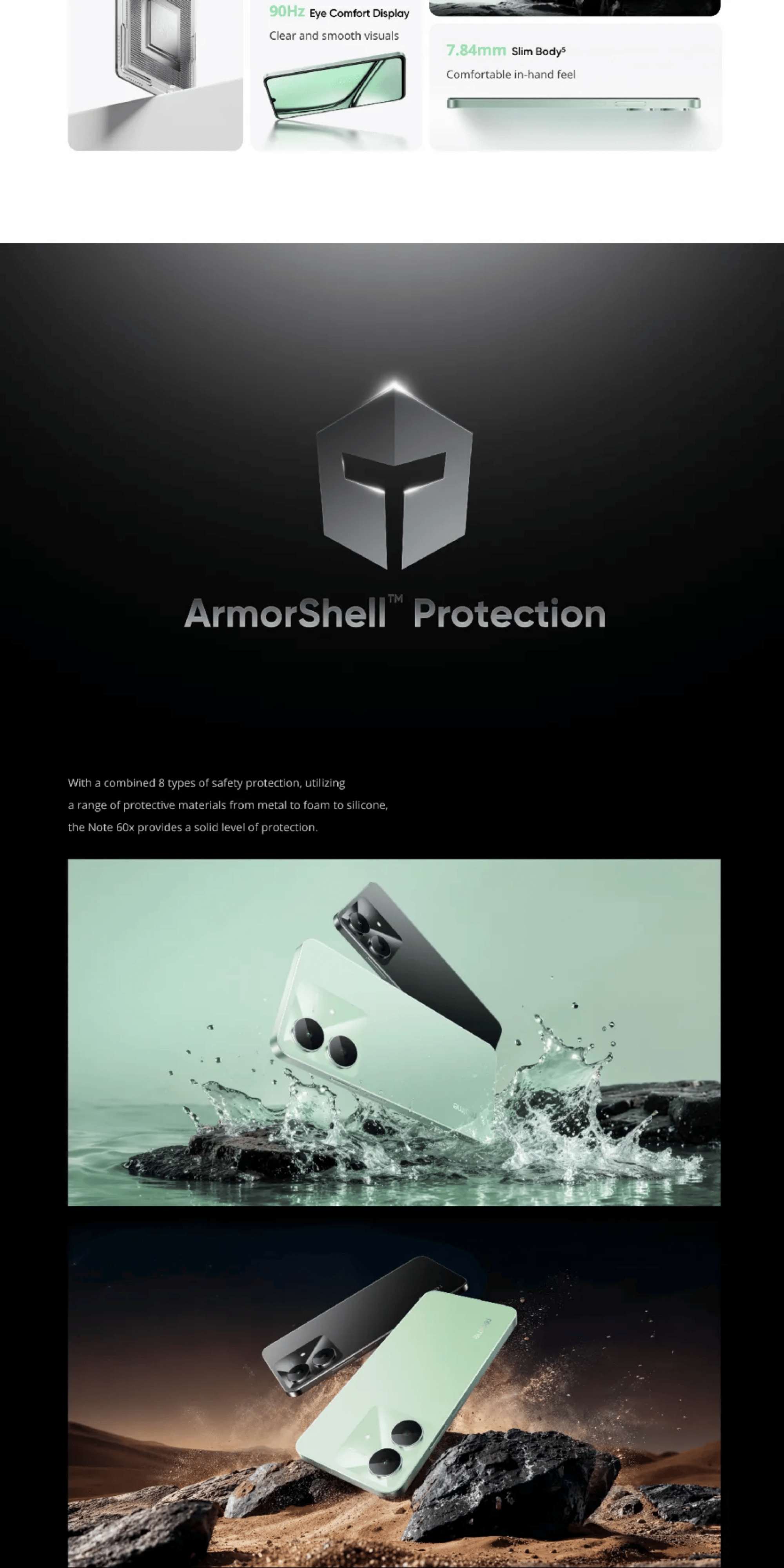 [New] realme Note 60x 4G 12GB(4+ 8GB)+ 64GB| ArmorShell TM Tough Build ...