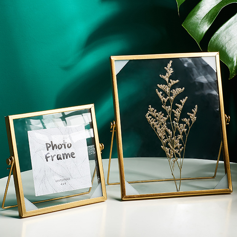 [SG] 4 7 6 Inches Picture Frame Metal Picture Frame Stand Transparent ...