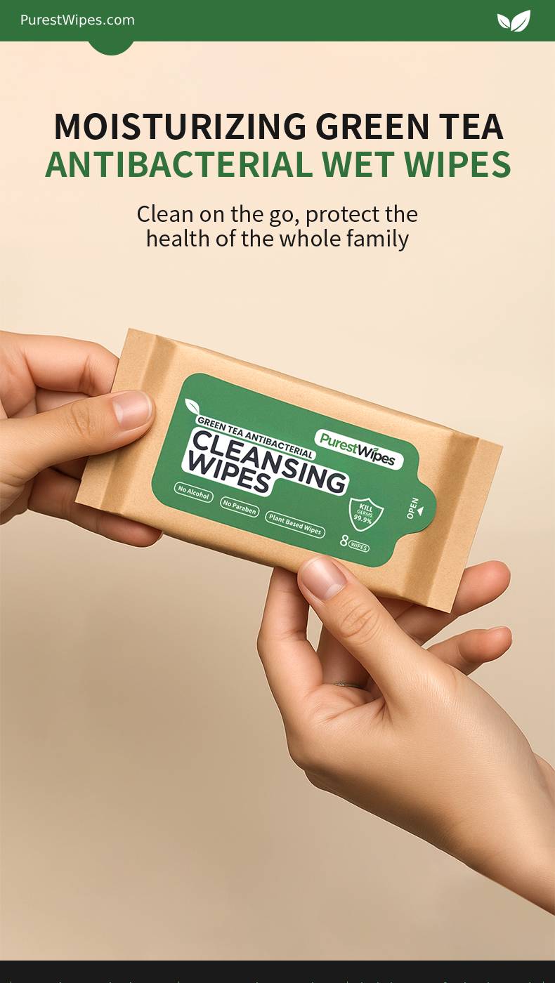 PurestWipes Green Tea Antibacterial Wet Wipes | Kills 99.9% Viruses ...