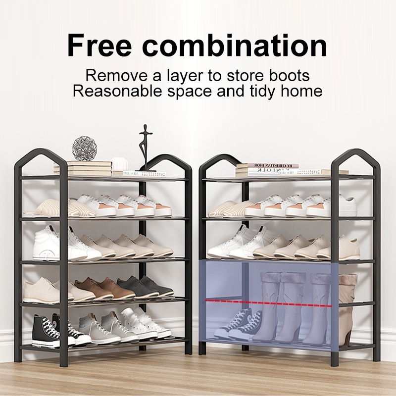 JOJO 3/4/5/ Tier Metal Shoe Rack plastic shoe rack Minimalist Design ...