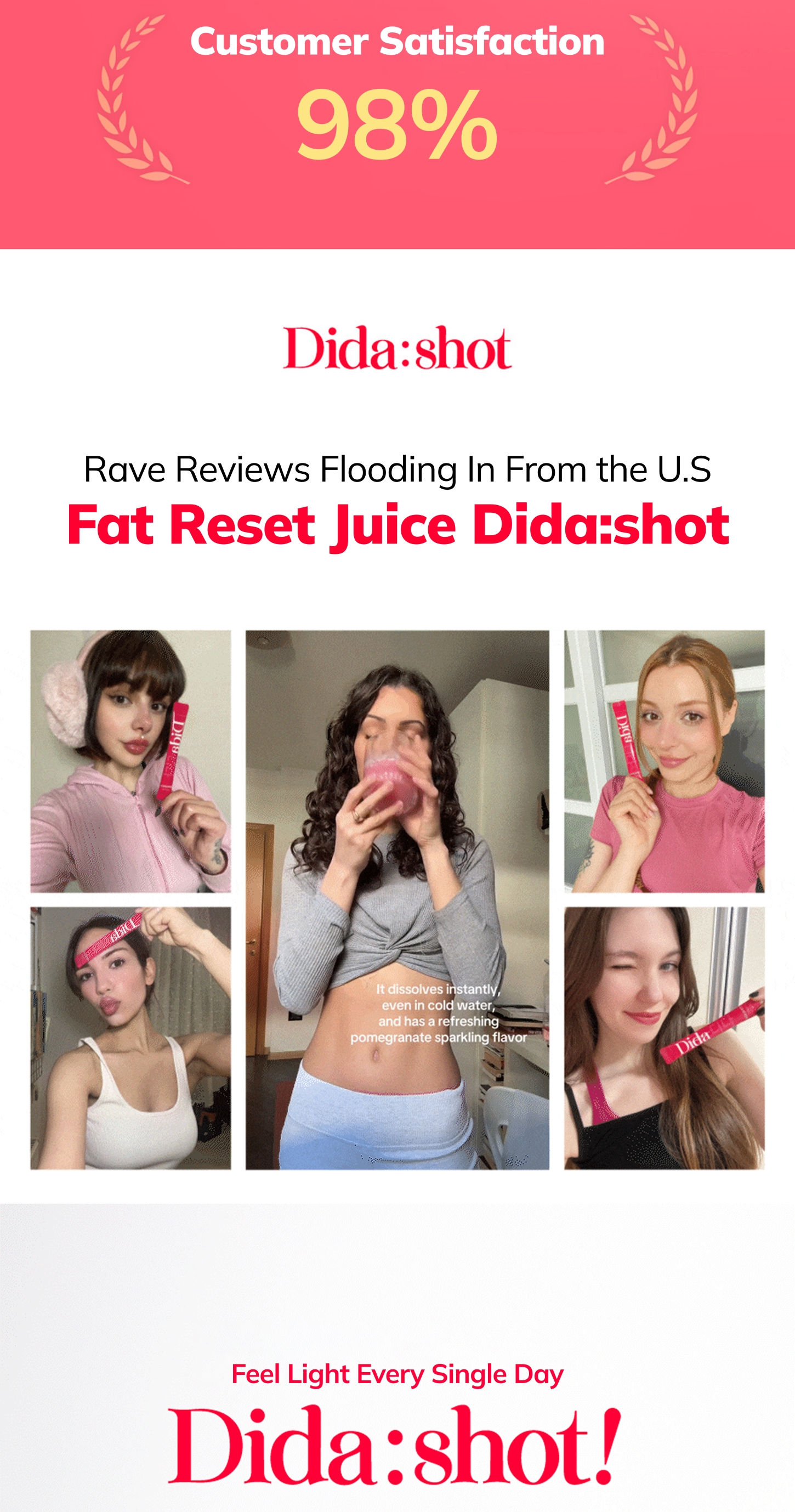 [Dida Official] Dida Shot Fat Reset Juice | Alpha Cyclodextrin 35,000mg + Vitamin C + Natural ...