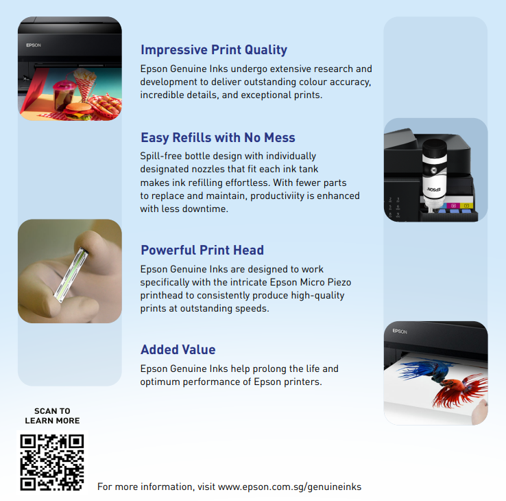 Epson 005 Black Pigment Ink Bottle (High Cap) for EcoTank M1050, M1100 ...