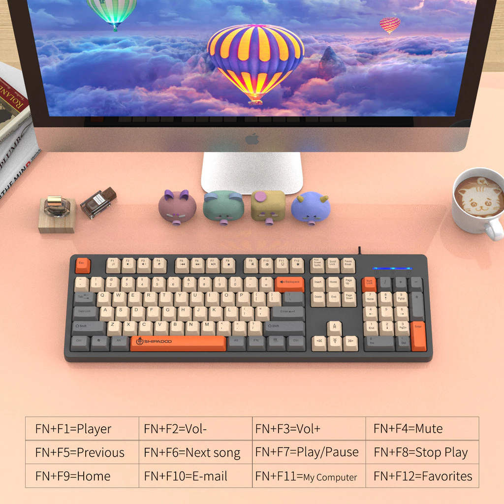 【SG】K600-Wired-Gaming-Mechanical-Keyboard-With-Num-eric-Keypad-Linea ...