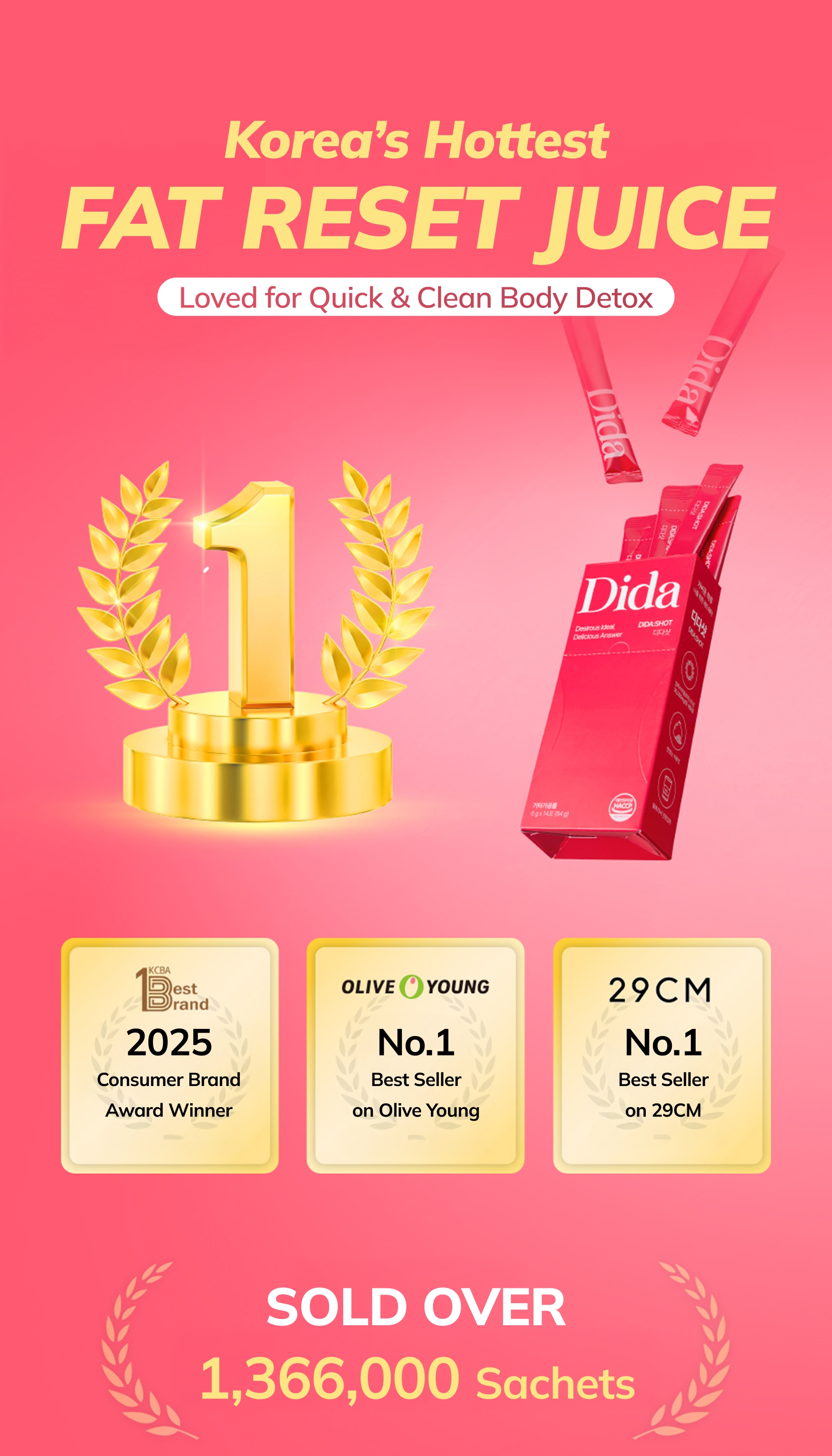 [Dida Official] Dida Shot Fat Reset Juice | Alpha Cyclodextrin 35,000mg + Vitamin C + Natural ...