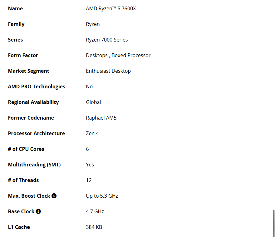 AMD Ryzen 5 9600X Desktop Processors, 4.7GHz Base Clock, 5.3GHz Max ...