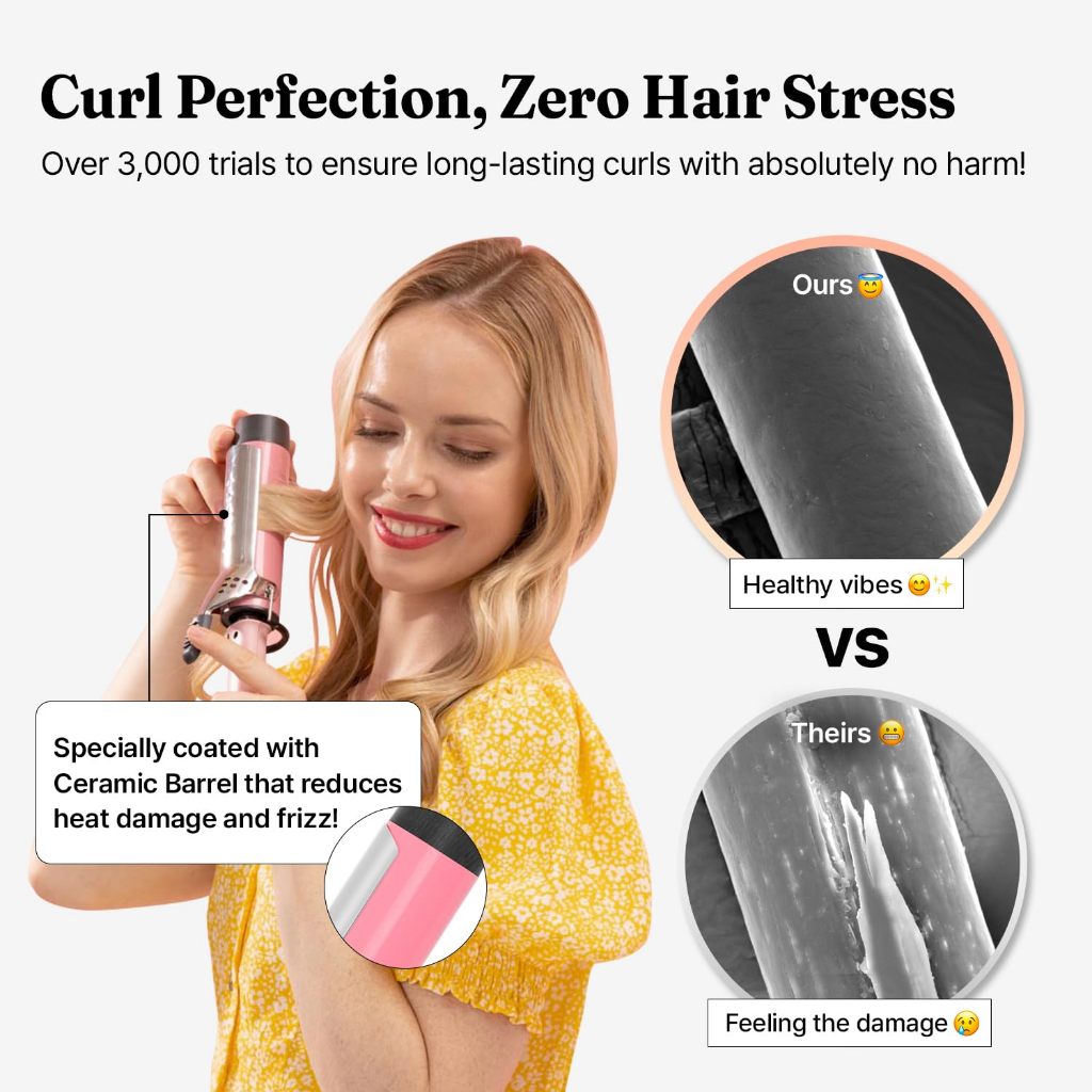 VODANA Glam Wave Curling Iron | 32mm / 36mm / 38mm / 40mm Big Barrel ...