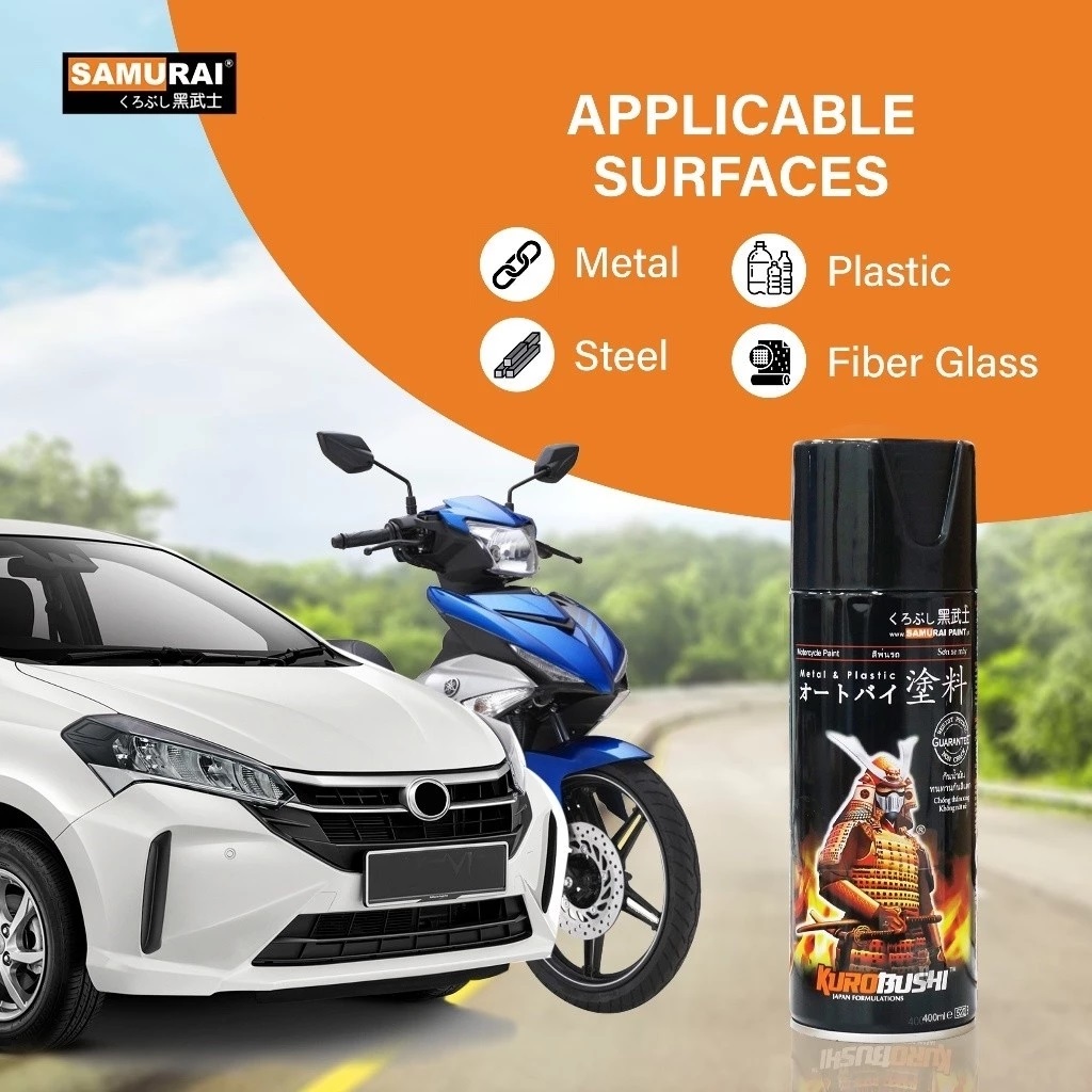 Samurai Paint Metallic Colours Spray Paint 400ml (Sparkling Silver ...