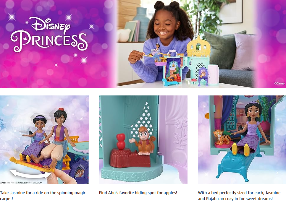 Disney Princess Jasmine Stacking Castle Doll House With Small Doll ...