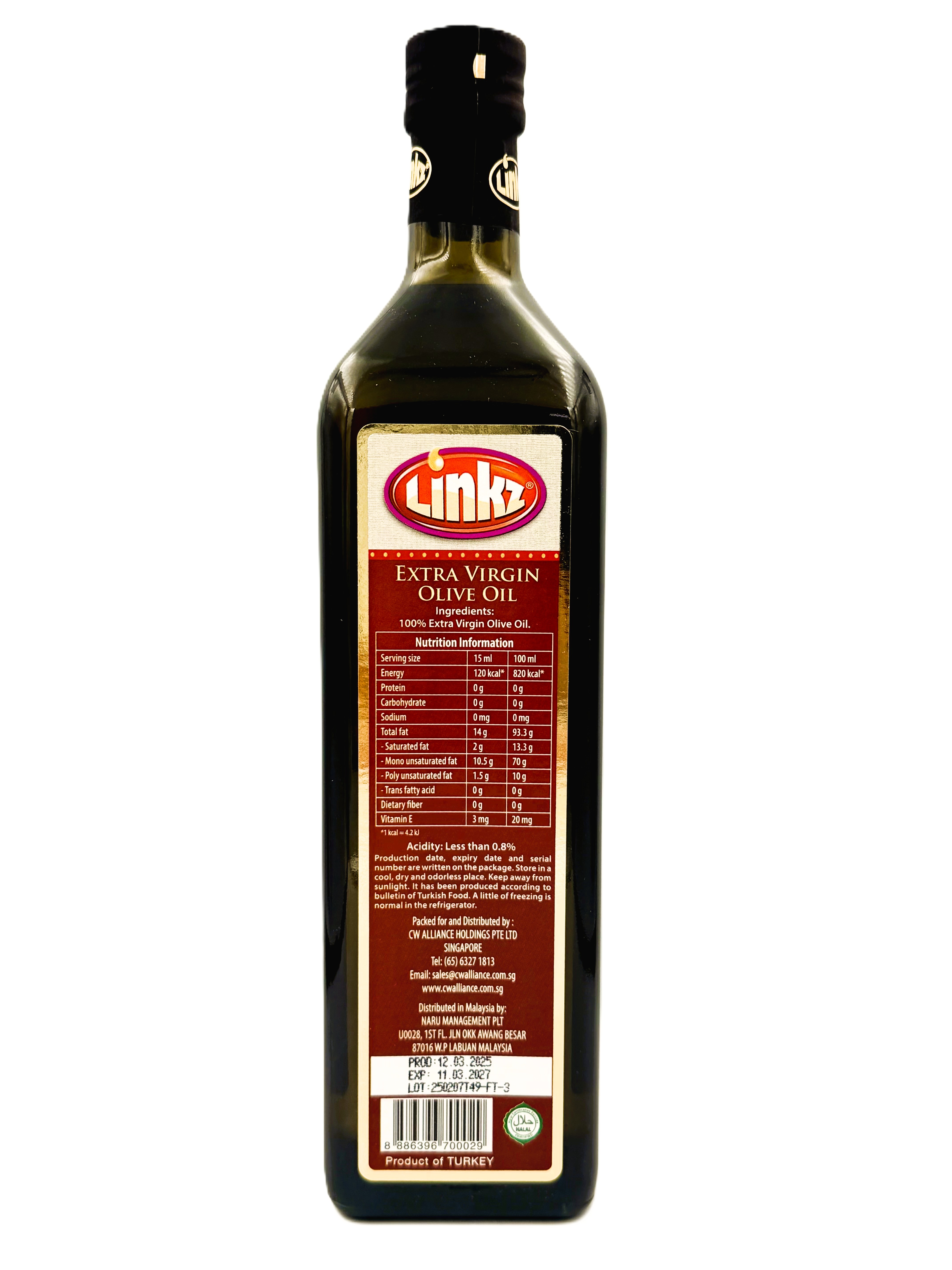 Linkz 100% Extra Virgin Olive Oil Limited Edition 1L (No Trans Fat, No ...