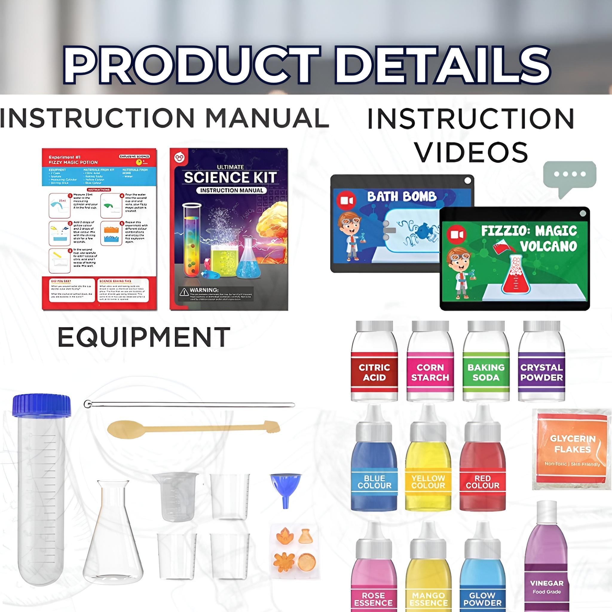 STEM Science Kit For Kids Learning Education Scientist Lab 120 ...