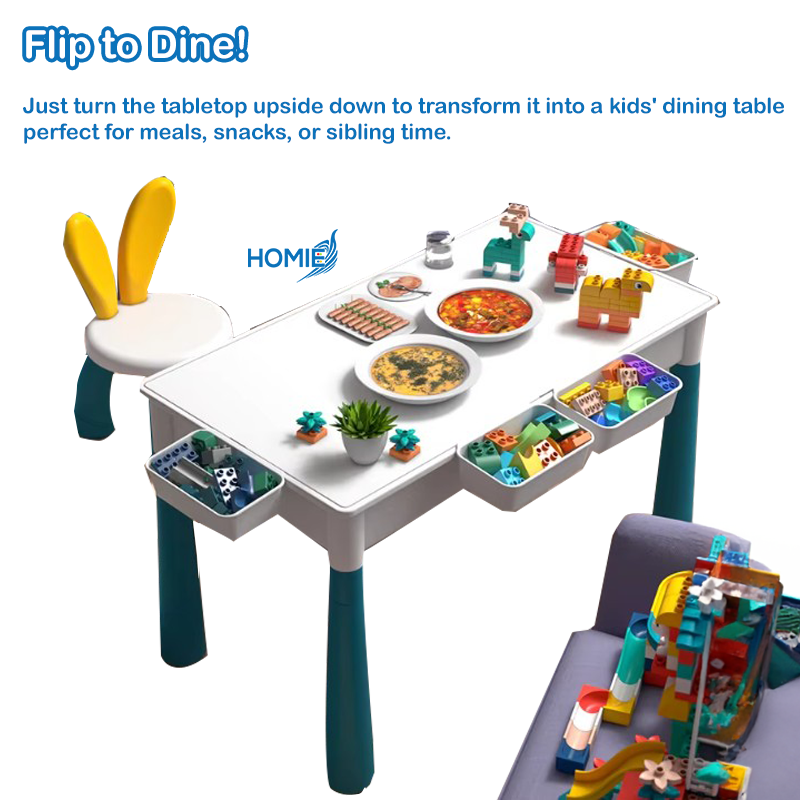 HOMIE Building Block Table (Multi-Use table for Dinning & Studying Time ...