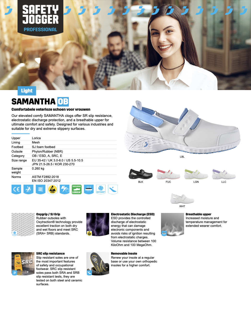 Safety Jogger Samantha Comfortable Women Slip On Clogs with Heel Strap ...