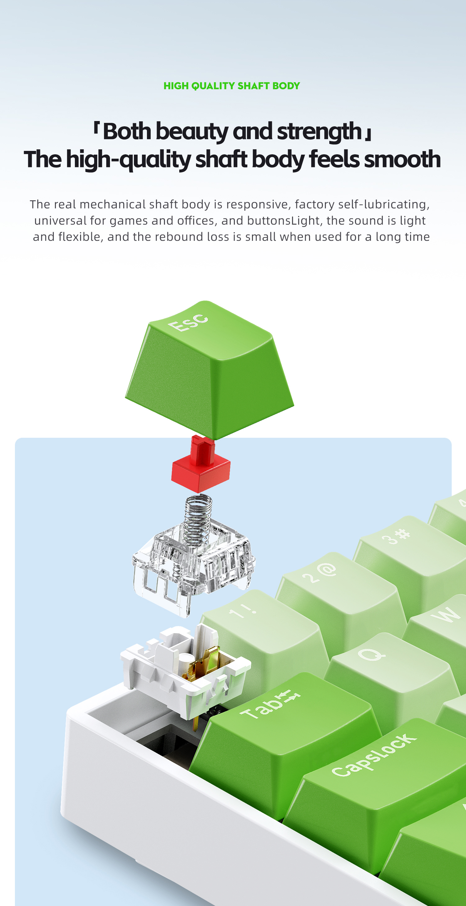 Leaven K68 Mechanical Wireless Keyboard Triple Mode Bluetooth 5.0 2.4G ...