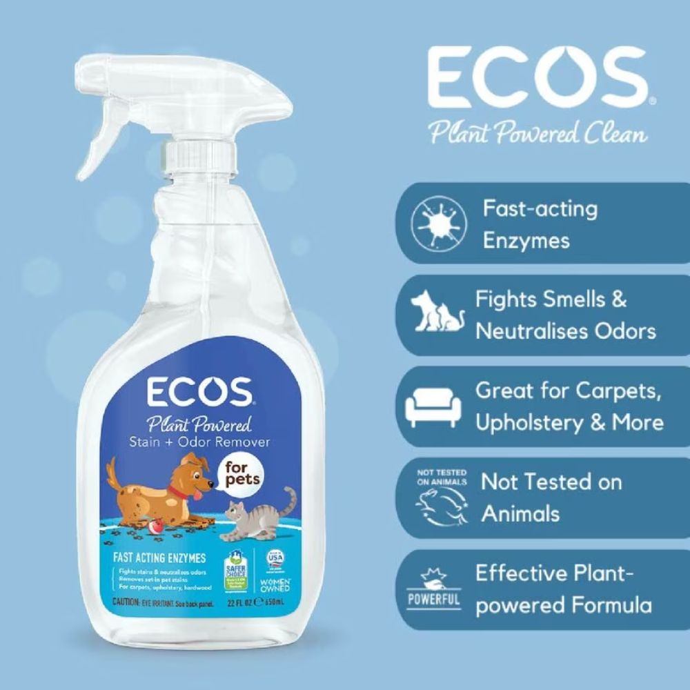 ECOS Plant-Powered Formula Pet Stain & Odor Remover (Fast Acting ...