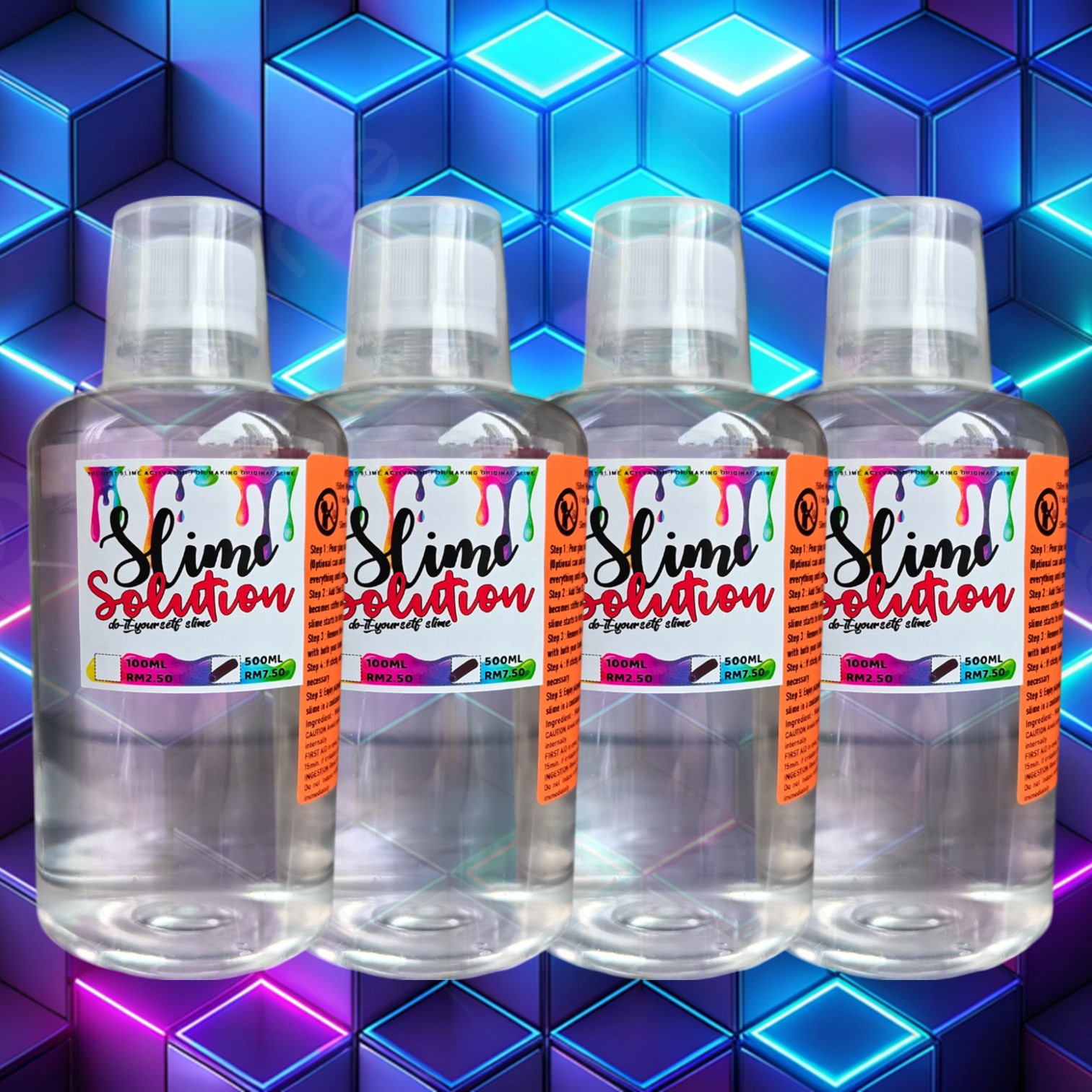 (4PCS) BUNDLE SLIME SOLUTION / MAGICAL SOLUTION 500ML - ACTIVATOR FOR ...