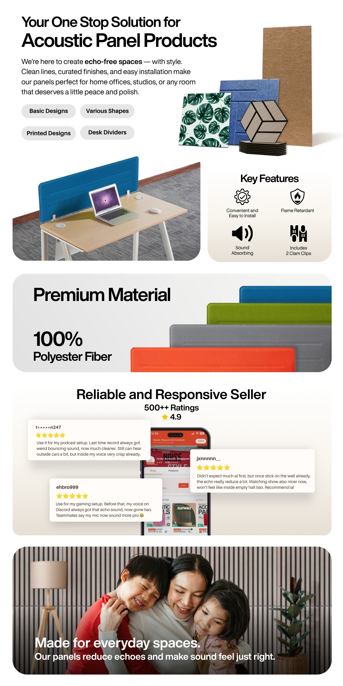 [SG] Sturdy Desk Divider | Table Divider | Desk Partition for privacy ...