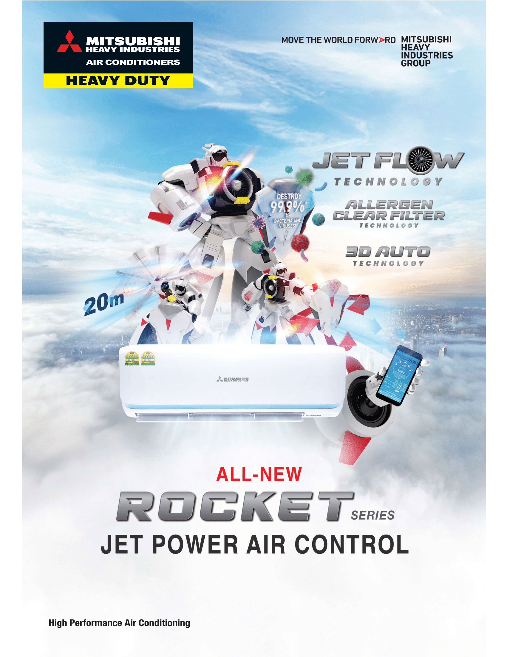 MITSUBISHI HEAVY INDUSTRIES R32 SYSTEM 2 ROCKET SERIES WITH WIFI ...