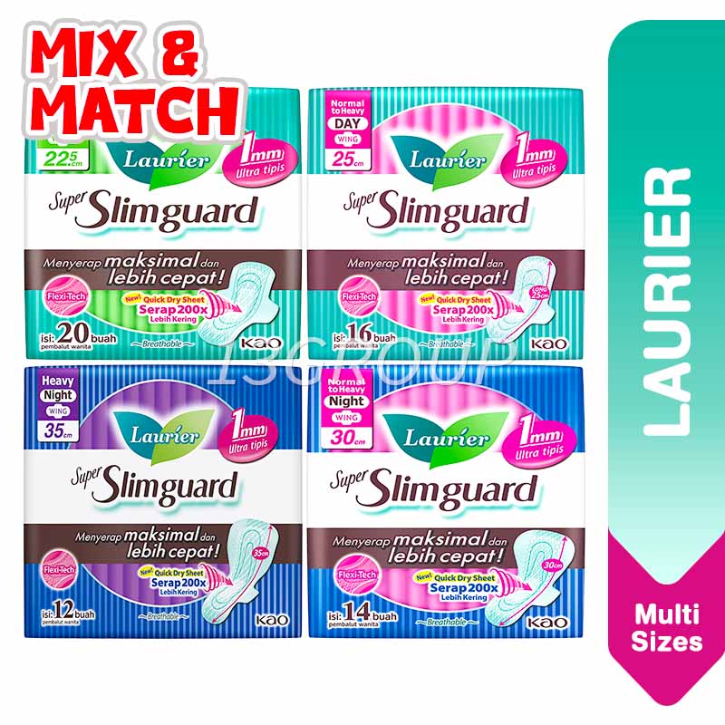 Laurier Super Slimguard Sanitary Pads / Relax Night / Pantyliner ...