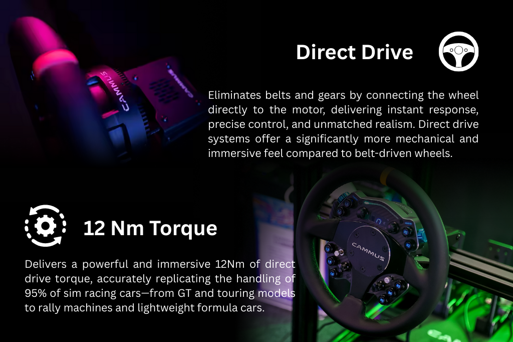 Cammus C12 Direct Drive Steering Wheel - C12 Driving Simulator Racing ...