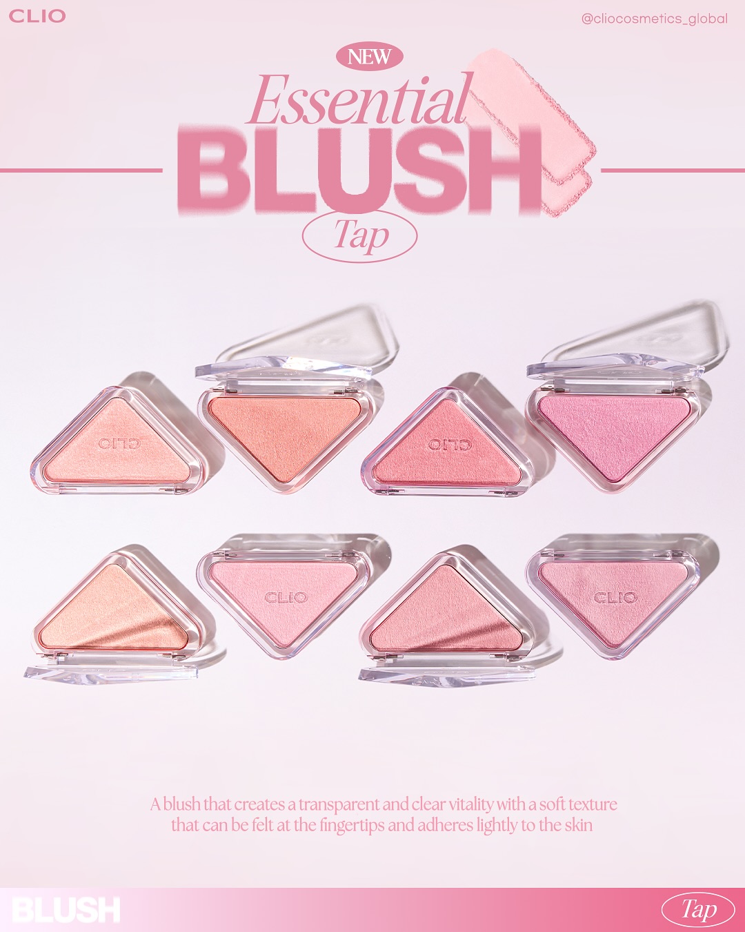 [CLIO] Essential Blush Tap (Matte and Shear texture, moist powder ...