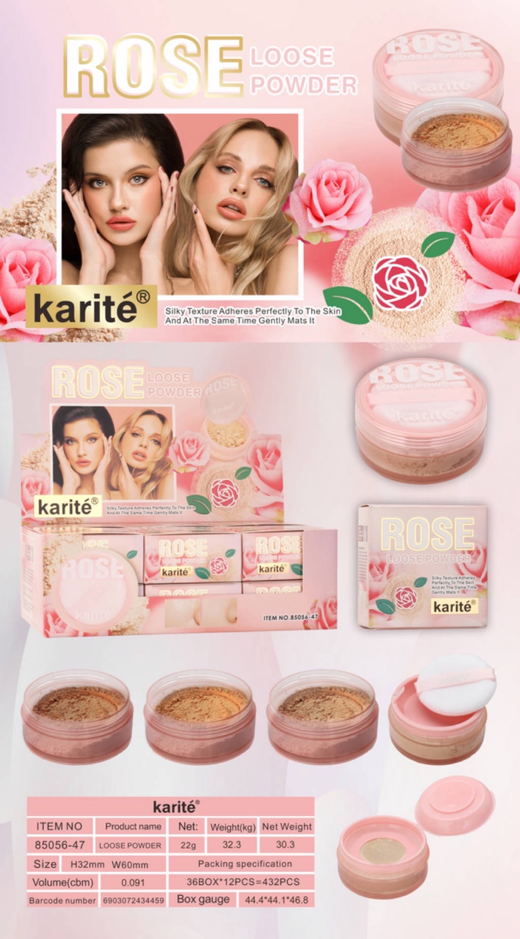 🇸🇬 KARITE ROSE SETTING LOOSE POWDER | Shopee Singapore