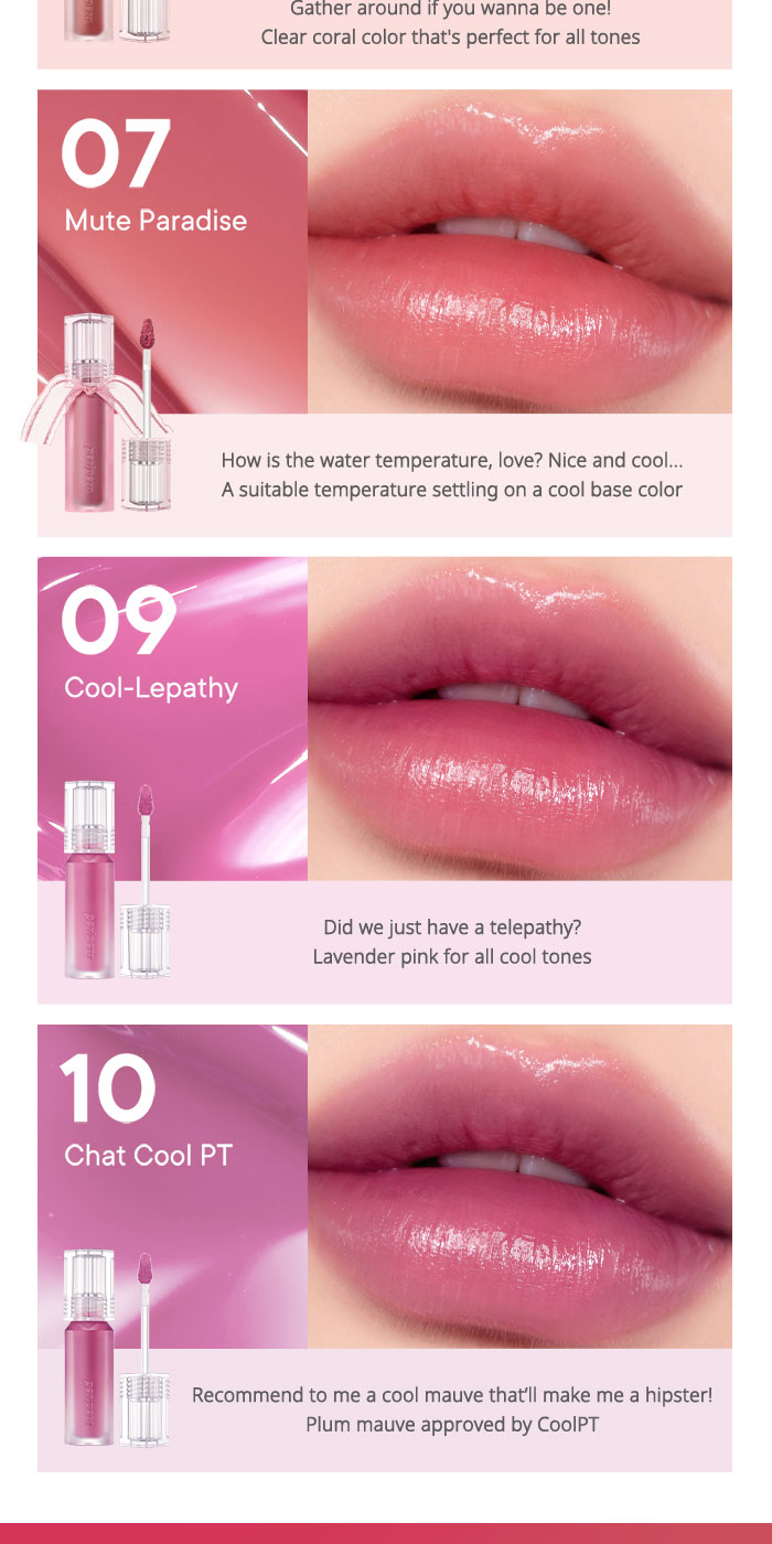 [PERIPERA] NEW Color | Water Bare Tint 3.7g (17 Colors, Long-lasting ...