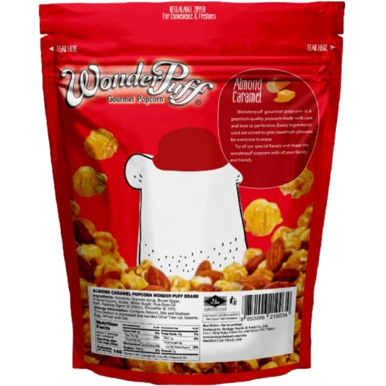 [Halal] Wonder Puff Almond Caramel Popcorn 198g | Shopee Singapore