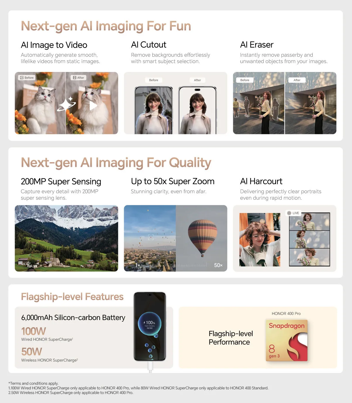 [Singtel] - HONOR 400 / 400 Pro 5G Smartphone - 200MP AI Imaging ...