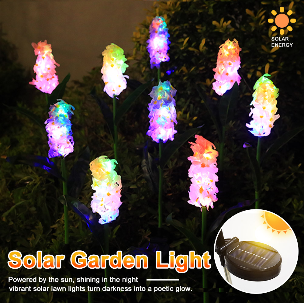 4Color Solar Hyacinth LED String Light | Waterproof Outdoor Garden Lamp ...