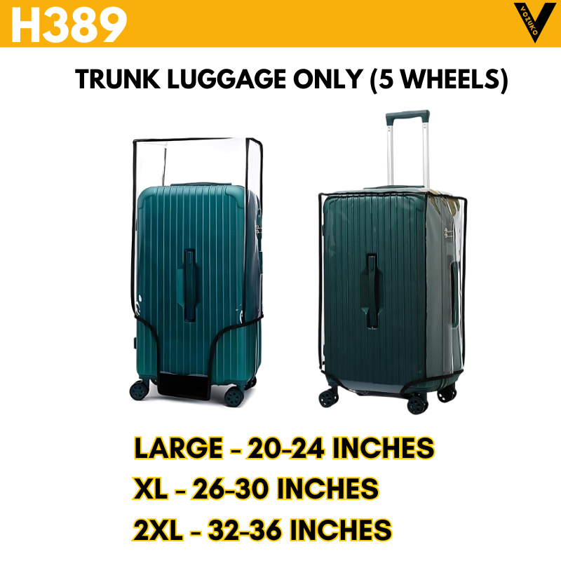 [SG SELLER[ High Quality Clear Trunk Luggage Protector Cover Black ...