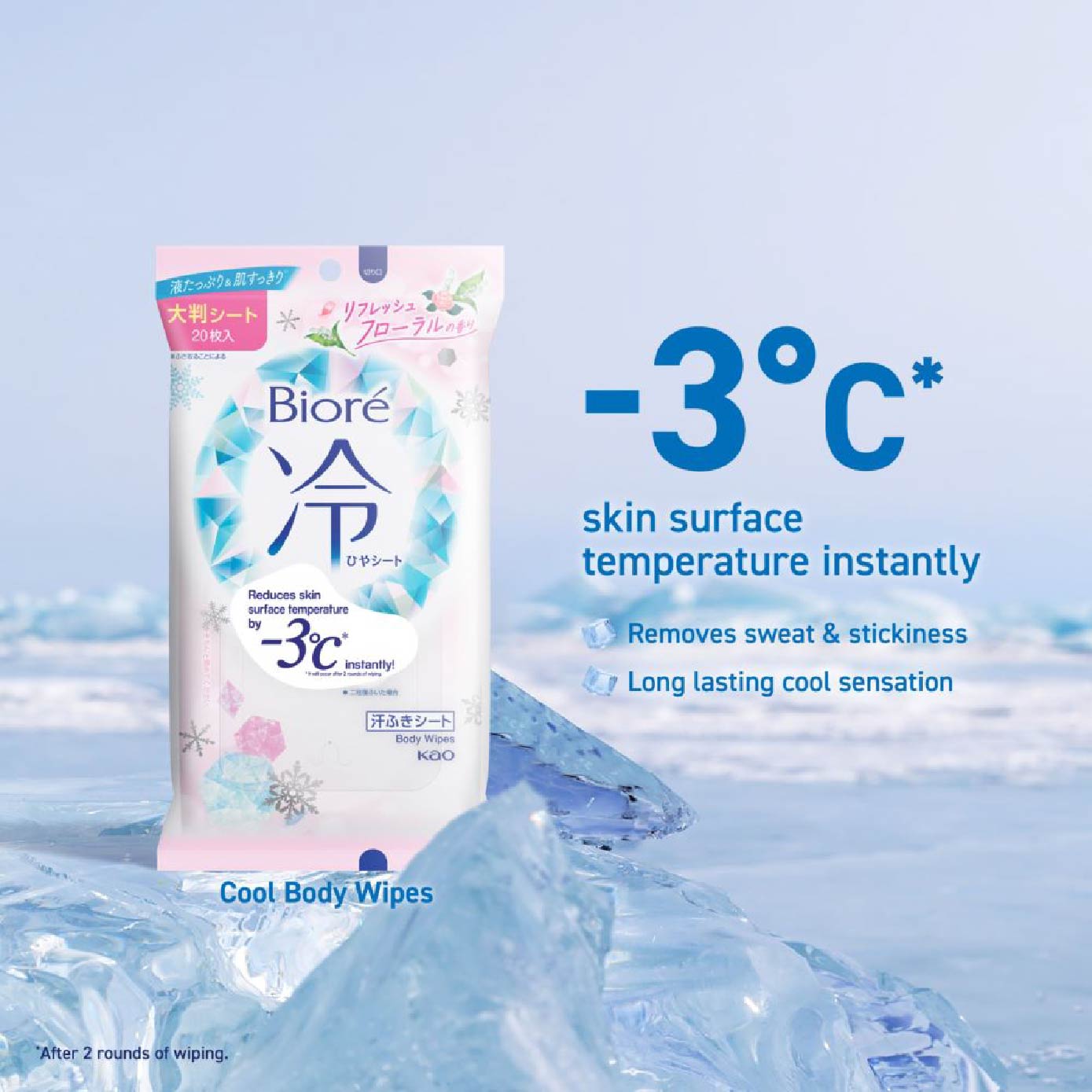 BIORE Cool Body Sheets Floral 20 Pieces | Shopee Singapore