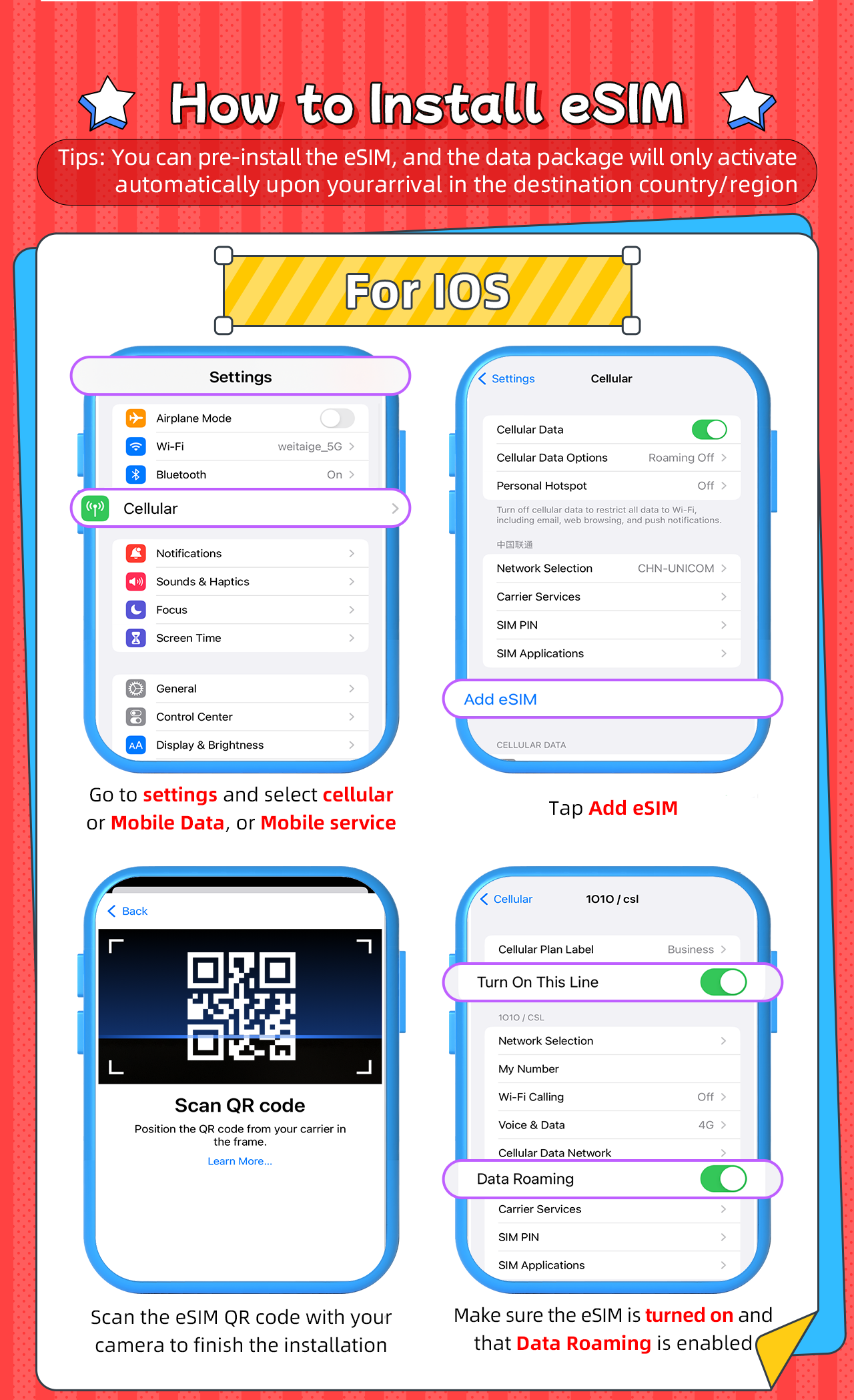 China Mainland eSIM 1-30 Days 5G Data | Instant 24h Email Delivery | High Speed Travel China SIM ...