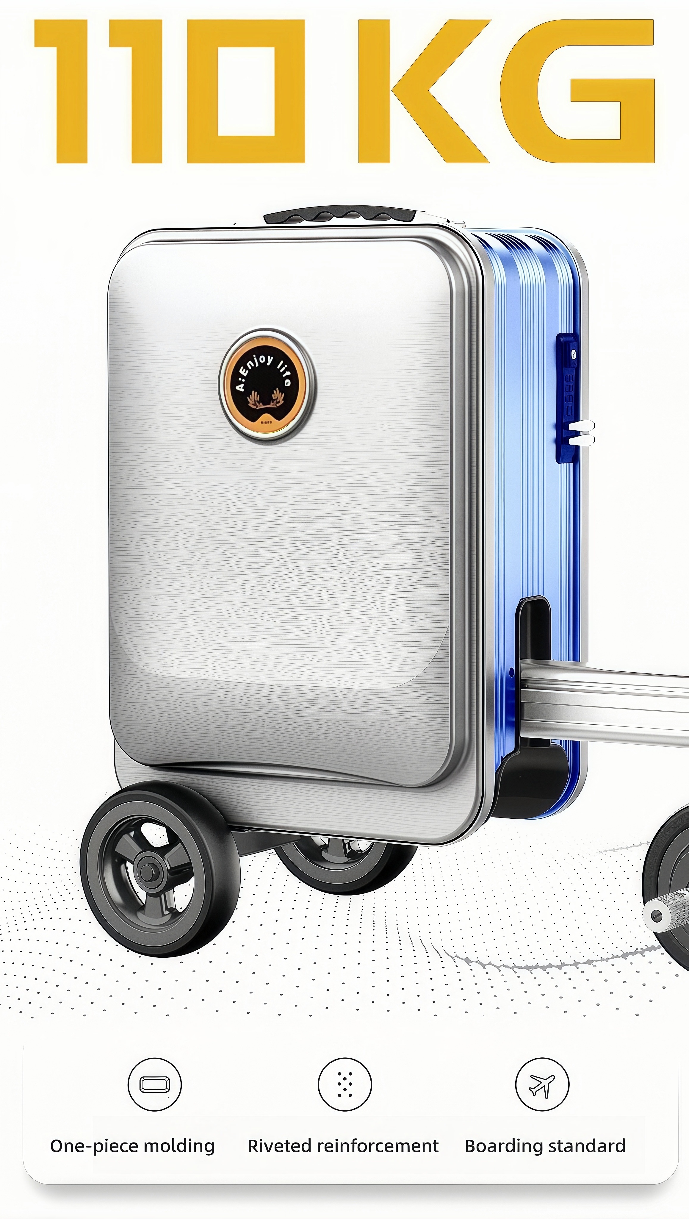 [Free shipping & SG seller] Carry-on luggage electric suitcase ride-on ...