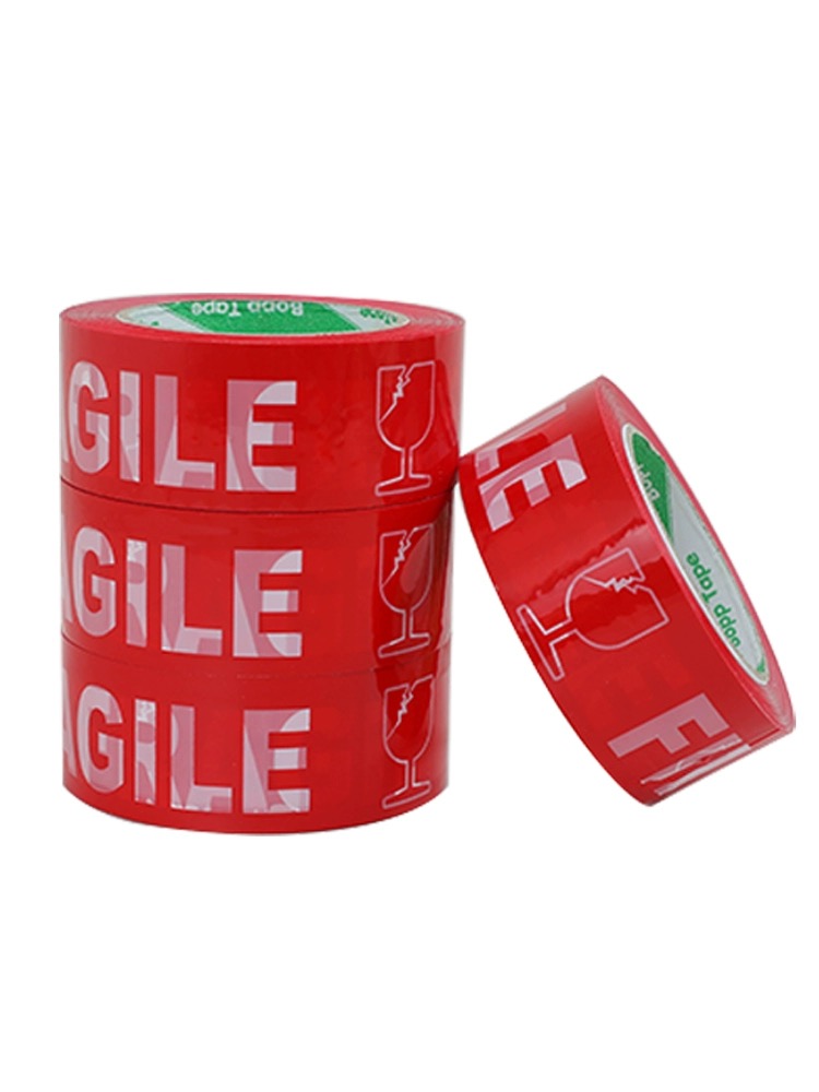 FRAGILE Warning Tape (Red & White) – Heavy-Duty Adhesive Packing Tape ...