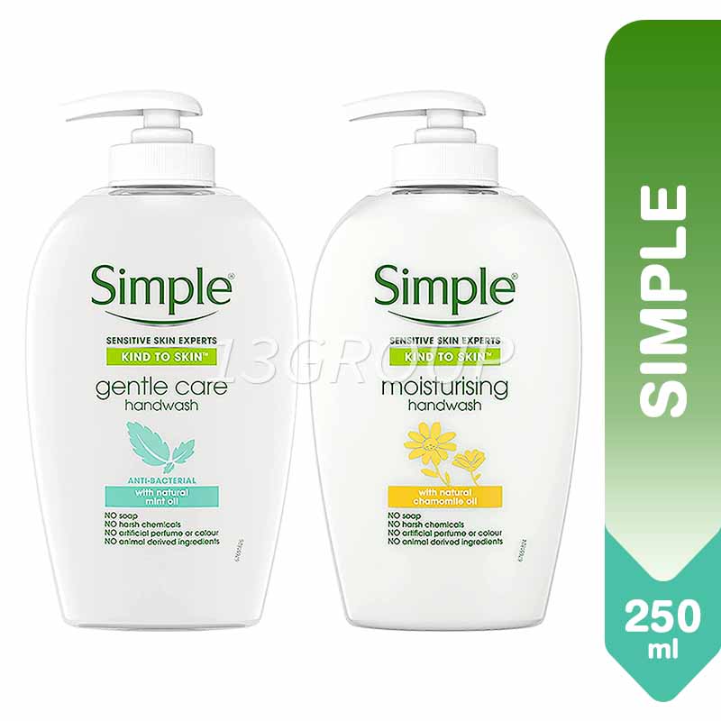 Simple Kind To Skin Hand Wash / Gentle Care / Moisturising, 250ml ...