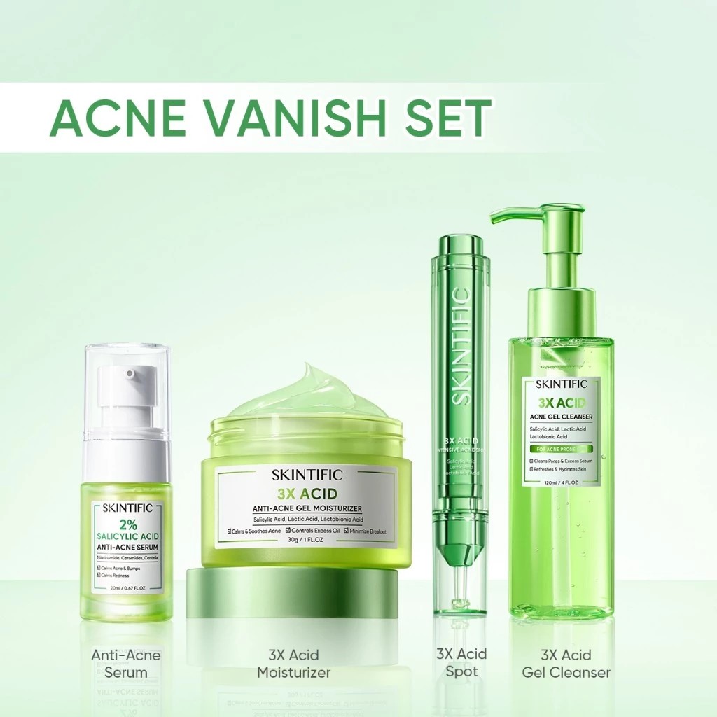 SKINTIFIC 3X Acid Anti-Acne 3PCs/4PCs/5PCs-Acne dark spot treatment ...