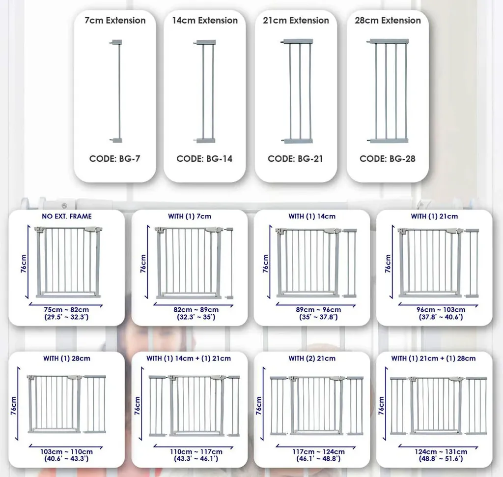 Lucky Baby Smart System BG-03 2 Way Swing Back Gate & Extention (Promo ...