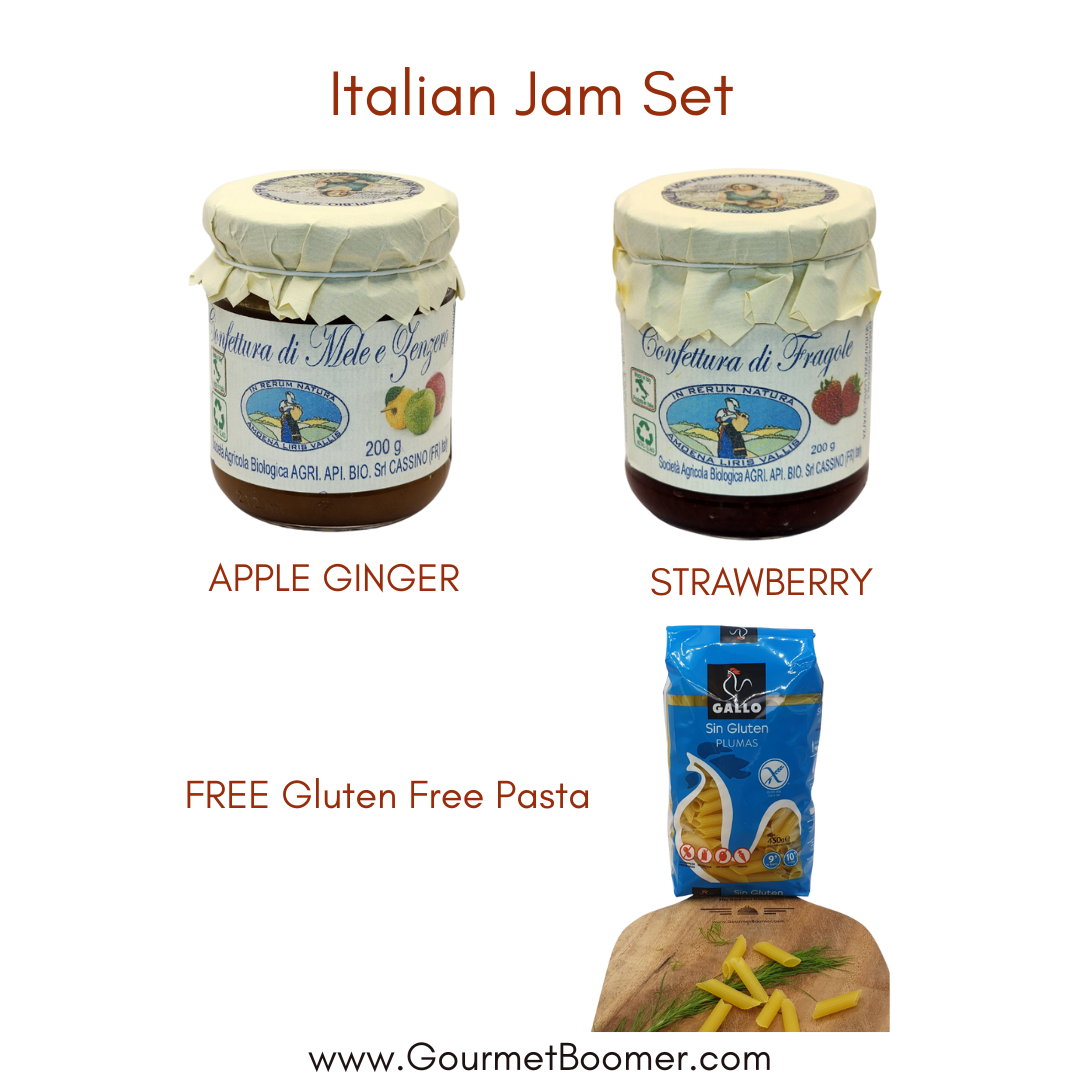 Italian Jam Set (200gm Apple Ginger) + (200gms Strawberry) with FREE ...