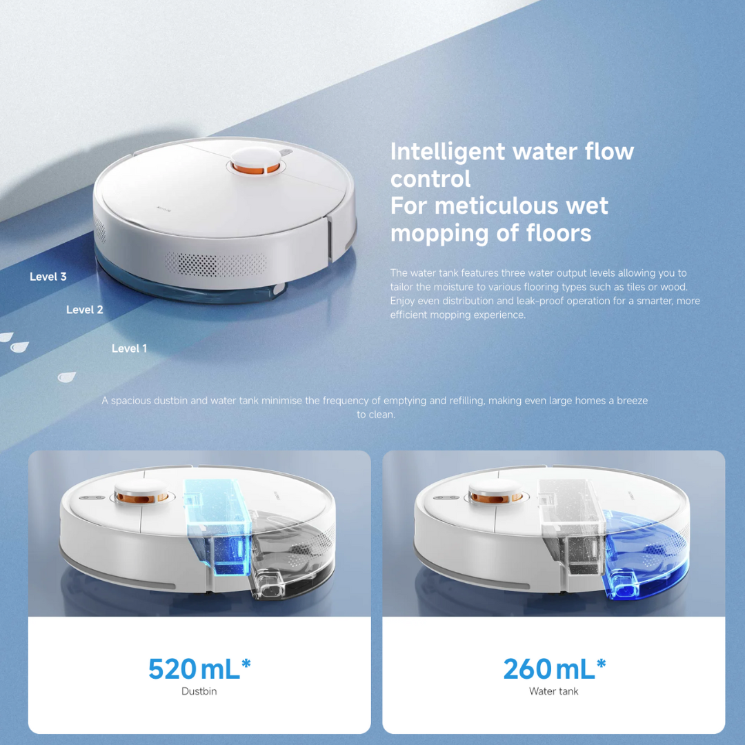 Xiaomi S40C Robot Vacuum | 5000 Pa Suction Power | LDS Laser Navigation ...
